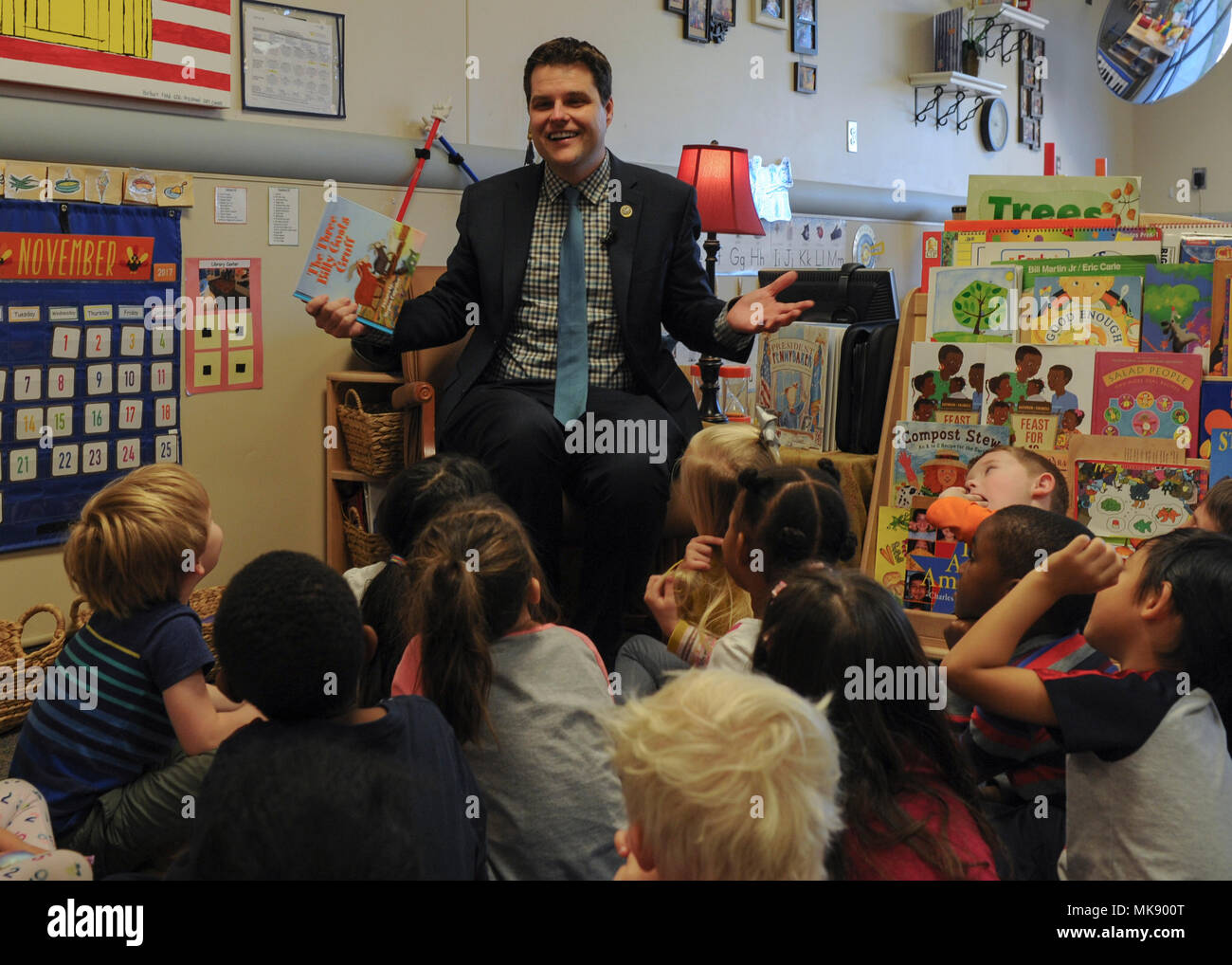 Congressman Matthew L. Gaetz II visits a child development center on ...
