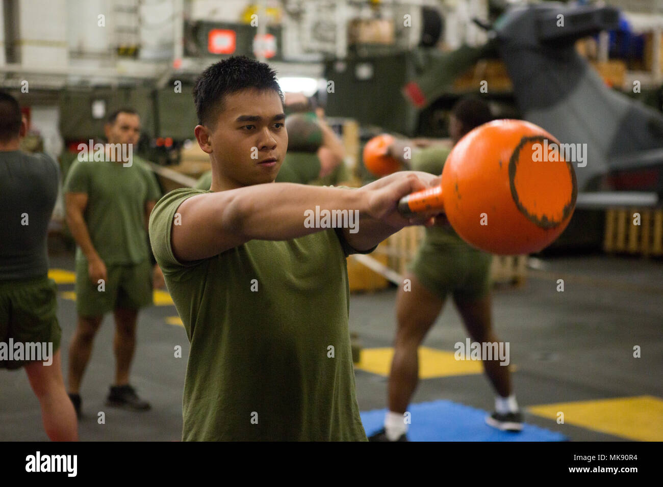 A U.S. Marine with Black Sea Rotational Force 17.2 participates in a ...