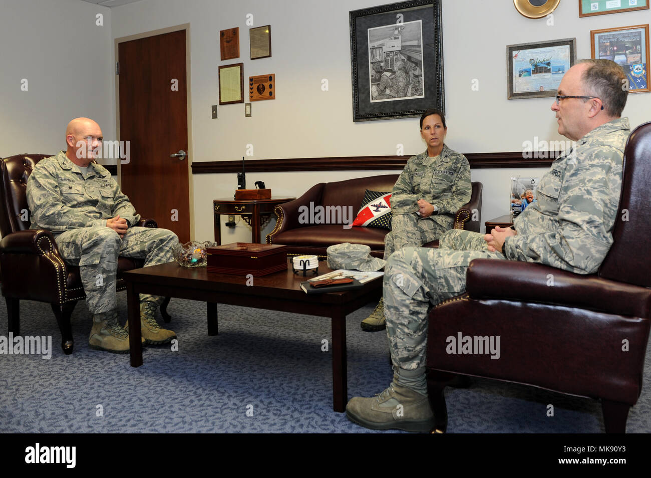 Col. Christopher Lambert, 19th Airlift Wing Vice Commander, left ...