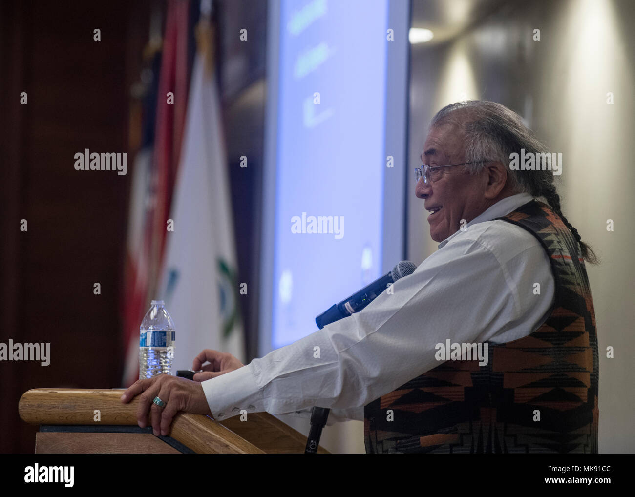 Don Coyhis, president and founder of White Bison Inc., addresses ...