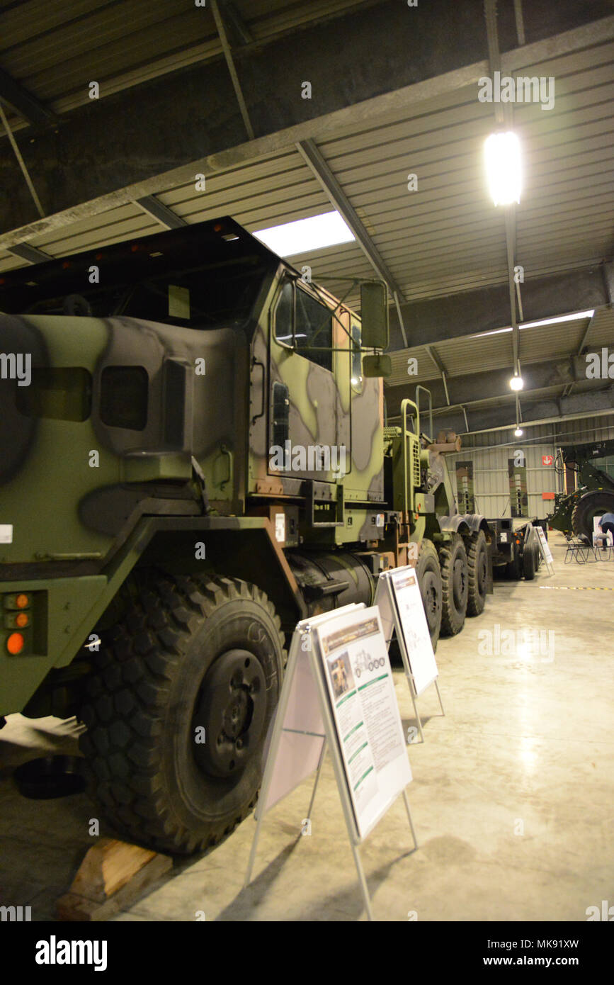Static display vehicles during the opening of the new U.S. Army's pre ...