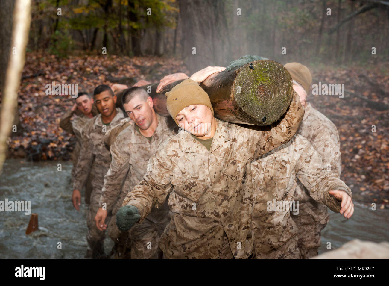 U.S. Marine officer candidates participate in the Montford Point ...
