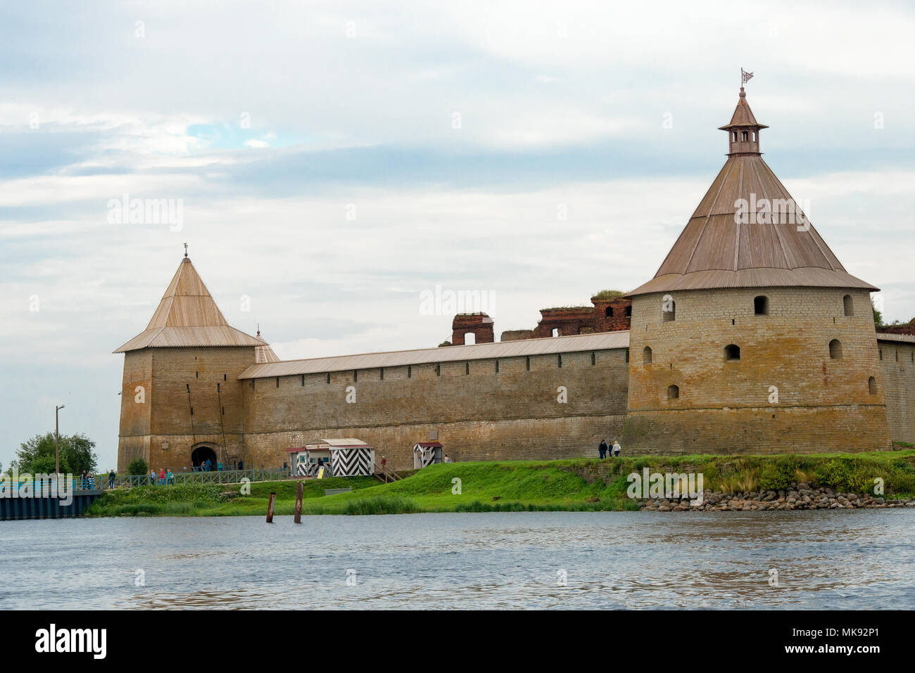 Fortress in the source of the Neva River, Russia, Shlisselburg ...