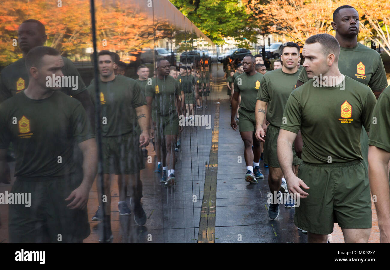 U.S. Marines assigned to the Staff Noncommissioned Officers Academy ...