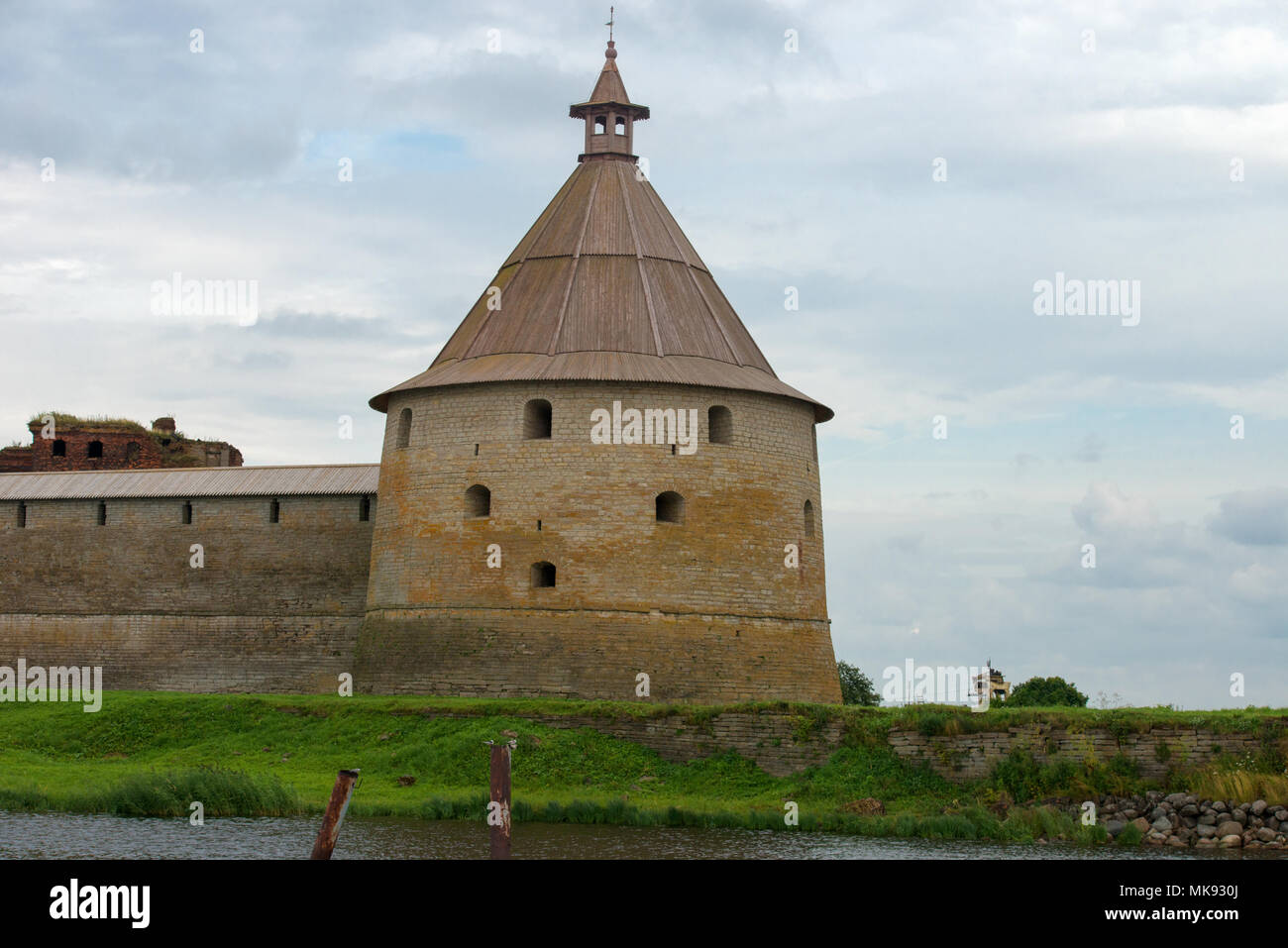 Fortress in the source of the Neva River, Russia, Shlisselburg ...