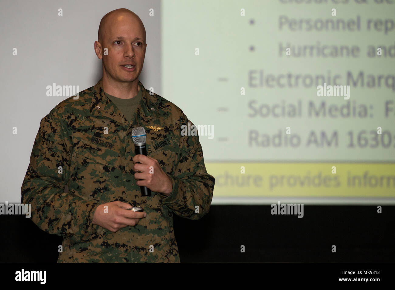 U.S. Marine Corps Lt. Col. Adam Winslow, operations officer, Marine ...