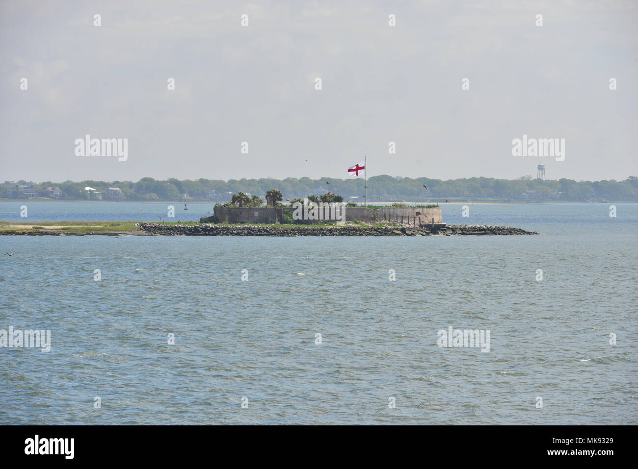 Castle Pinckney in Charleston Harbour Stock Photo - Alamy