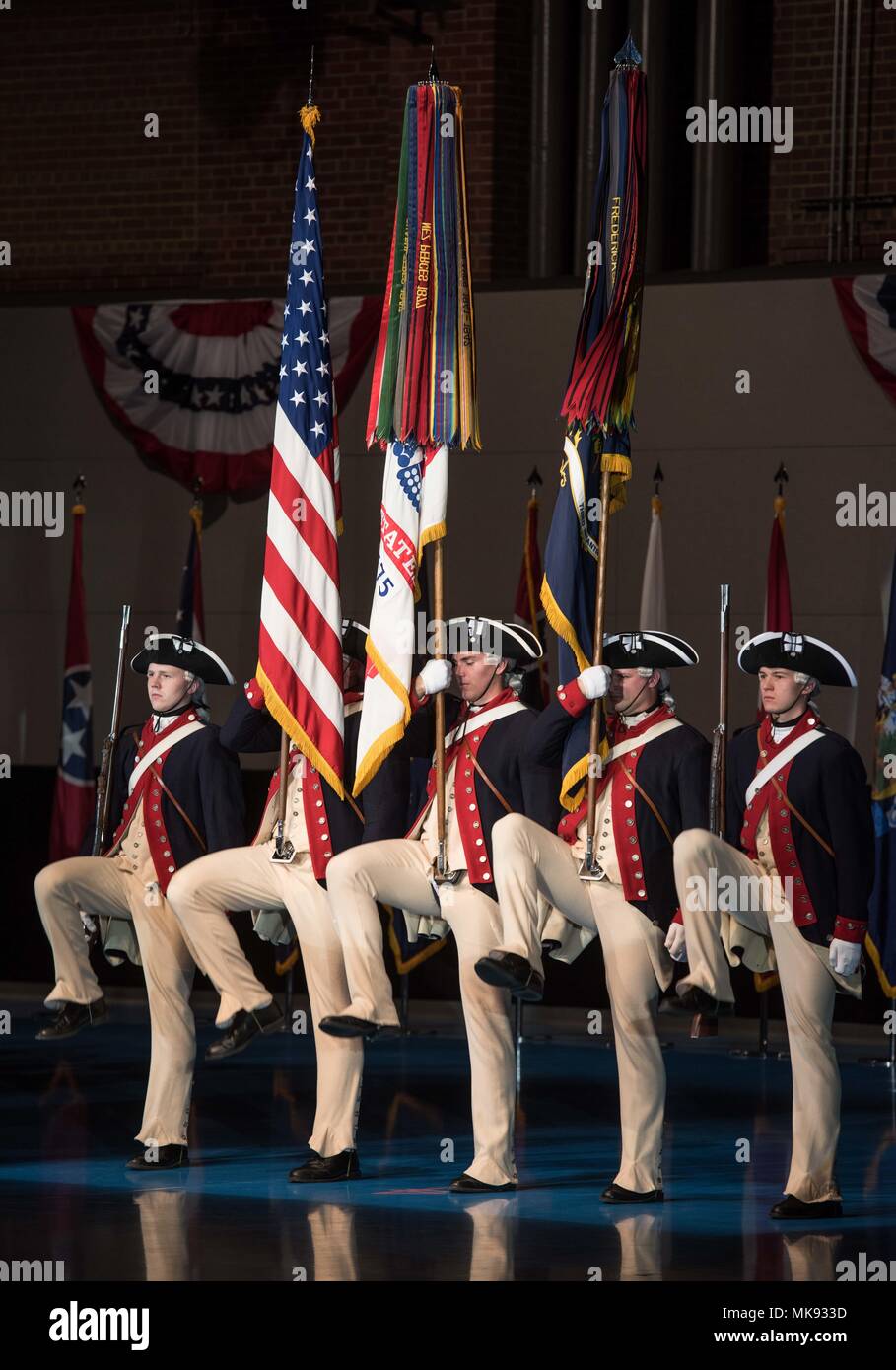 Soldiers assigned to the Continental Color Guard, 3d U.S. Infantry ...