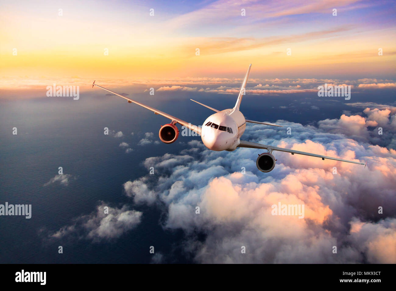 Commercial Airplanes Flying