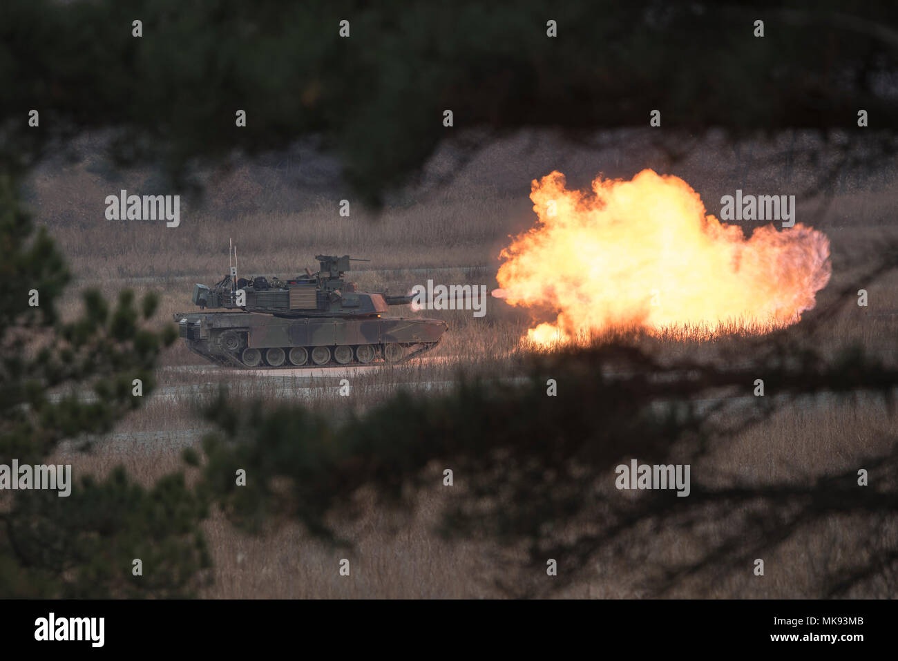 RODRIGUEZ LIVE FIRE COMPLEX, Republic of Korea – An M1A2 Abrams tank ...