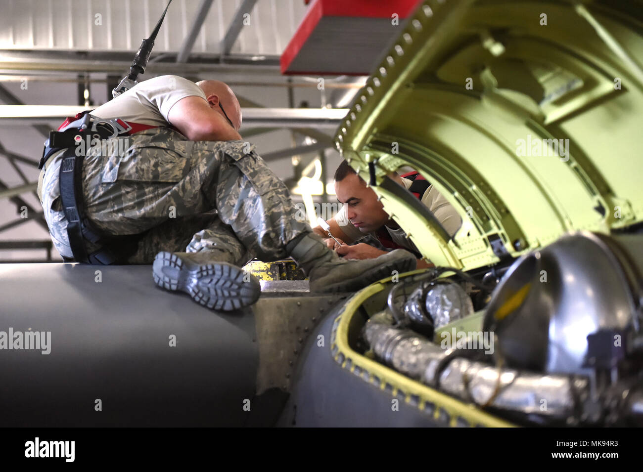 Tech. Sgt. Edgardo Lopez, an aircraft mechanic, and Tech. Sgt. Victor ...