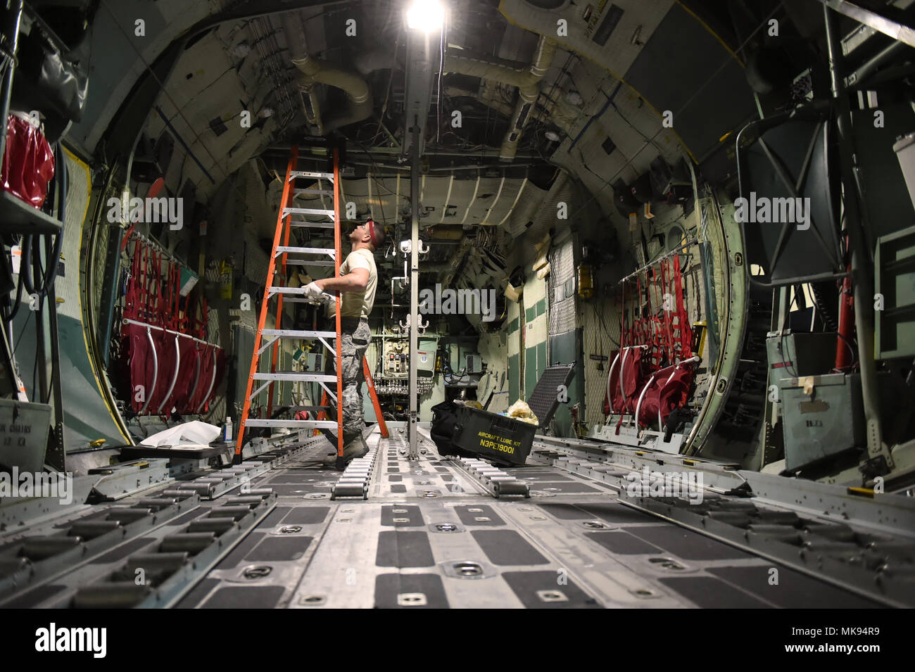 Senior Airman Alexis Castro, a crew chief assigned to the Puerto Rico ...