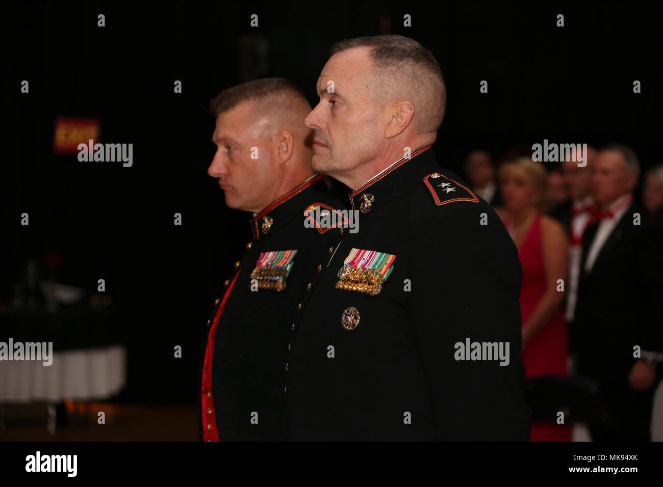 U.S. Marine Corps Brig. Gen. Julian D. Alford, left, commanding general ...
