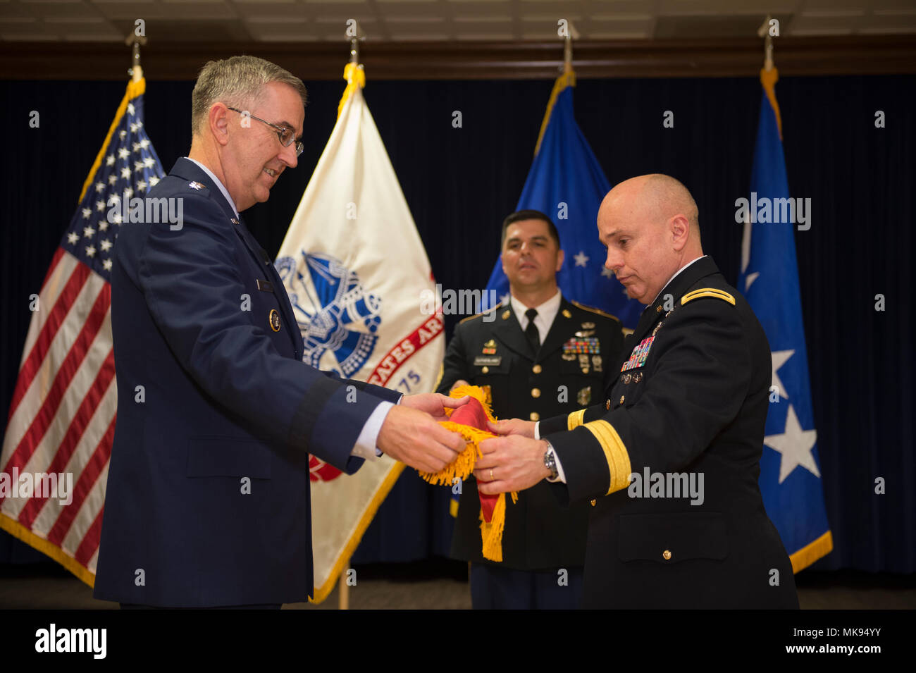U.S. Air Force Gen. John Hyten (left), commander of U.S. Strategic ...