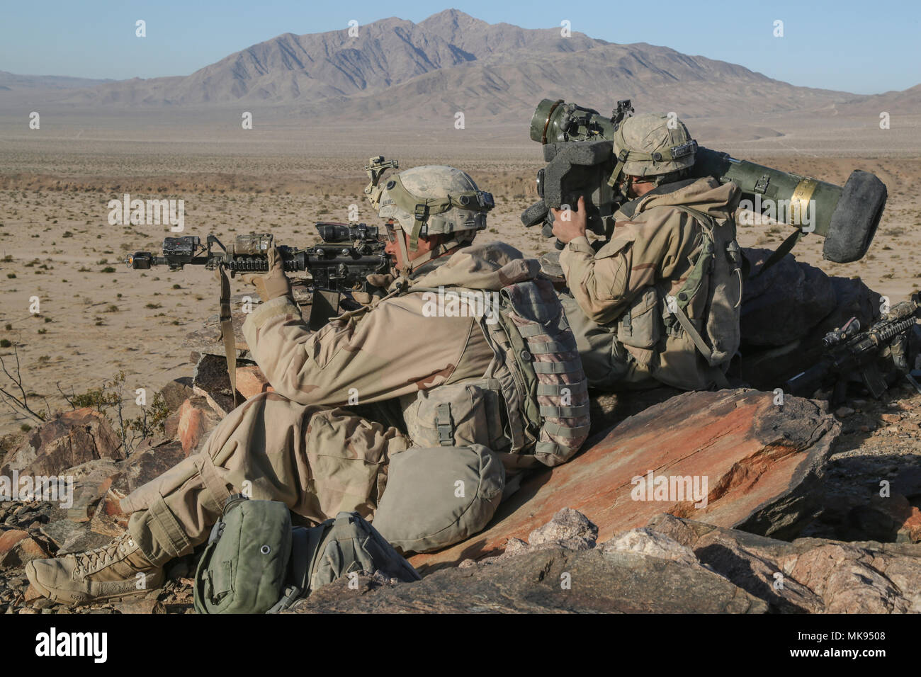 U.S. Army Cpl. Devin Valdez and Spc. Brandon Hoel assigned to Bravo ...