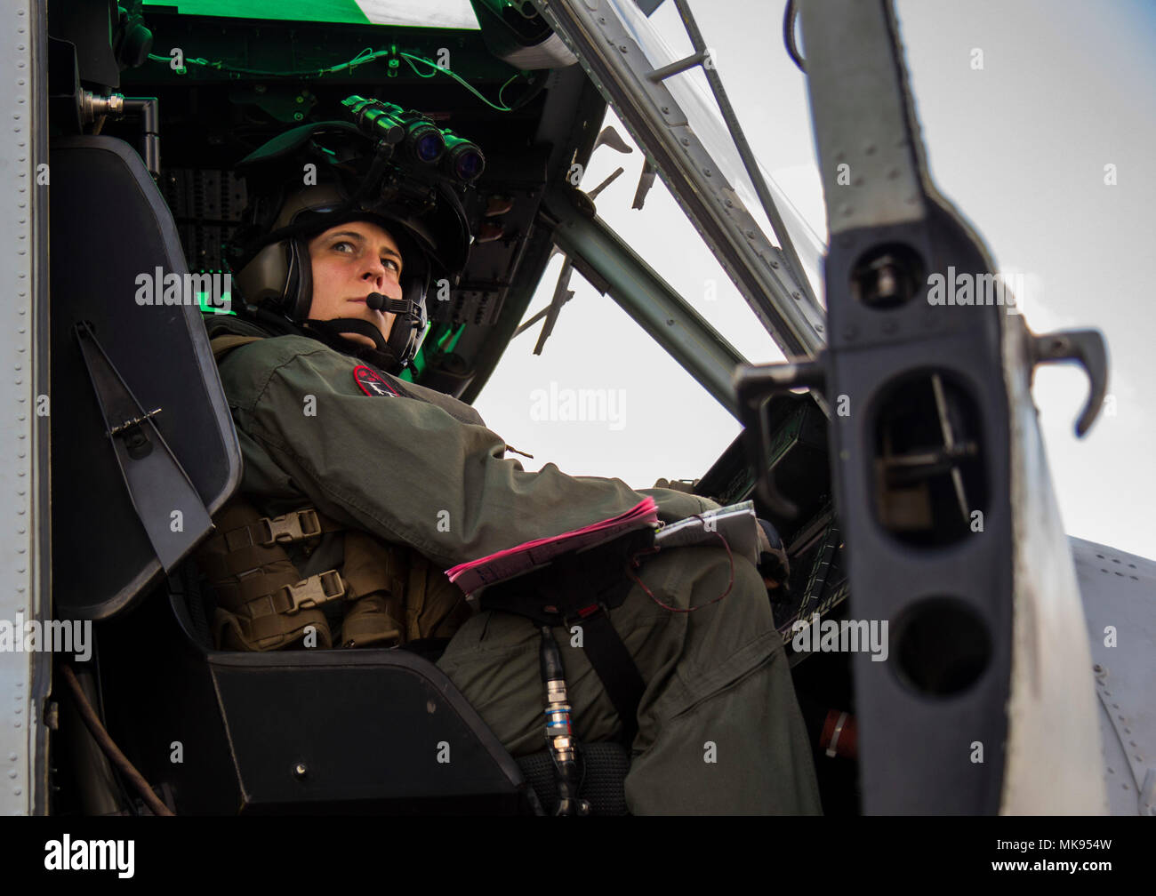 U.S. Marine Corps Capt. Casey Walker, a UH-1Y Venom helicopter pilot ...
