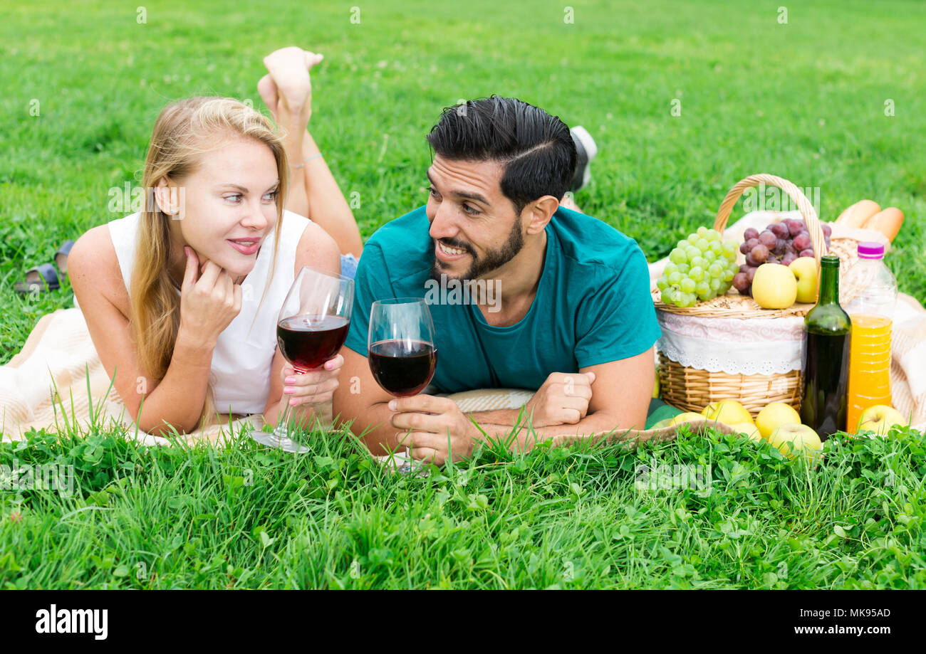Man lying on picnic table hi-res stock photography and images - Alamy