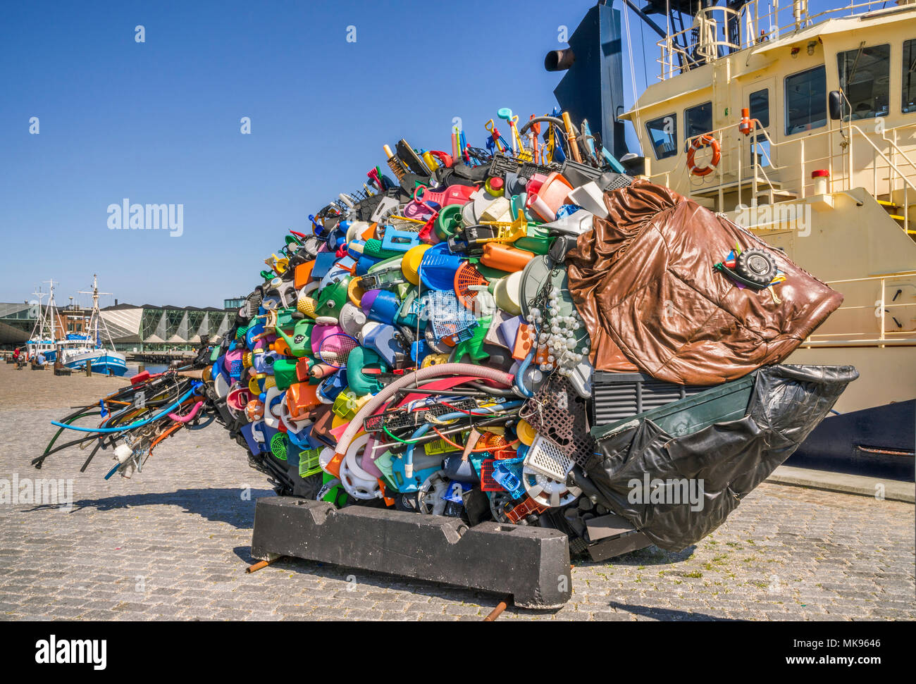 giant fish art installation titled 'Golden Bream from the Øre Sound' by ...