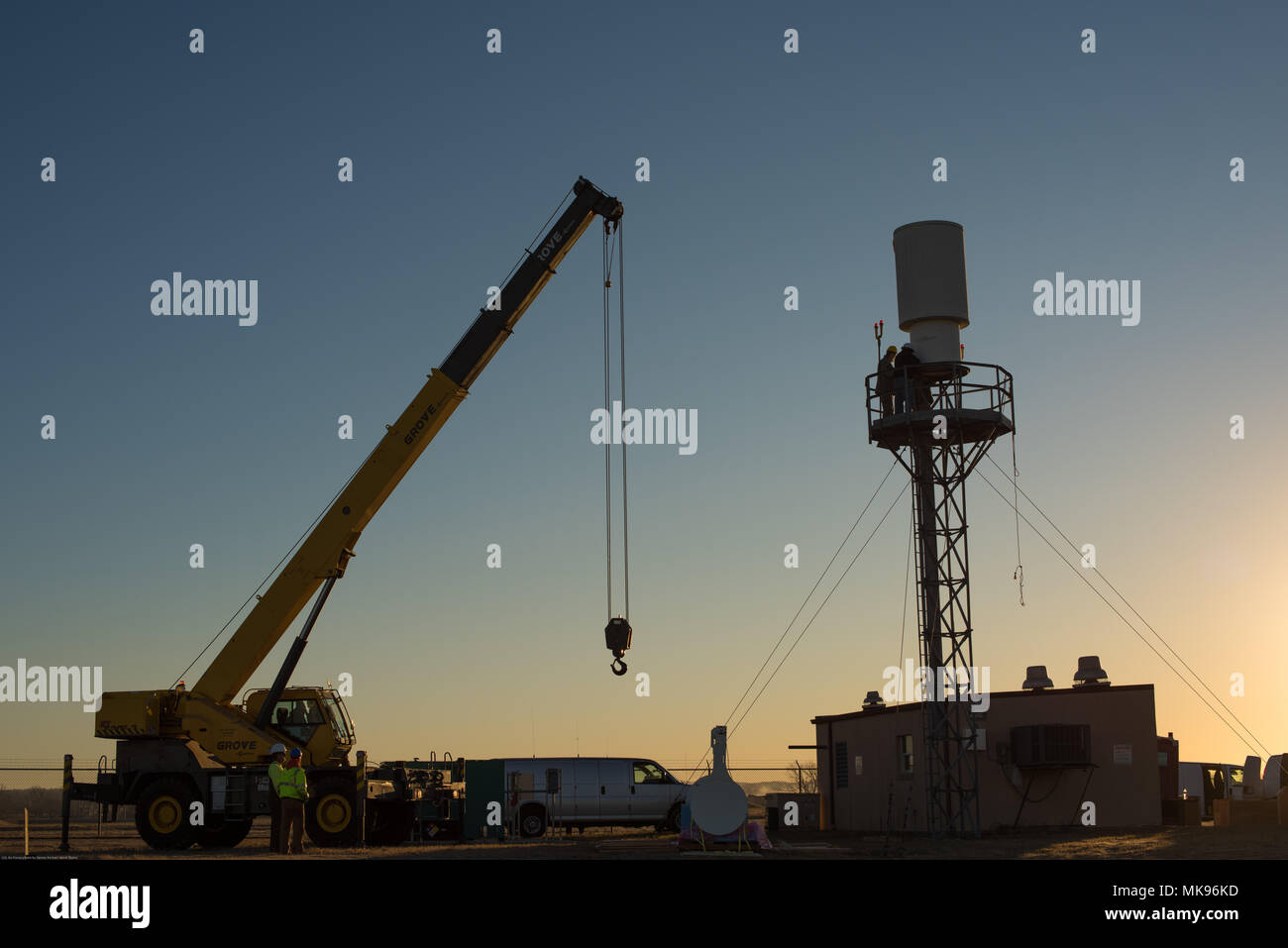 Airmen and contractors prepare to replace a legacy Tactical Air ...