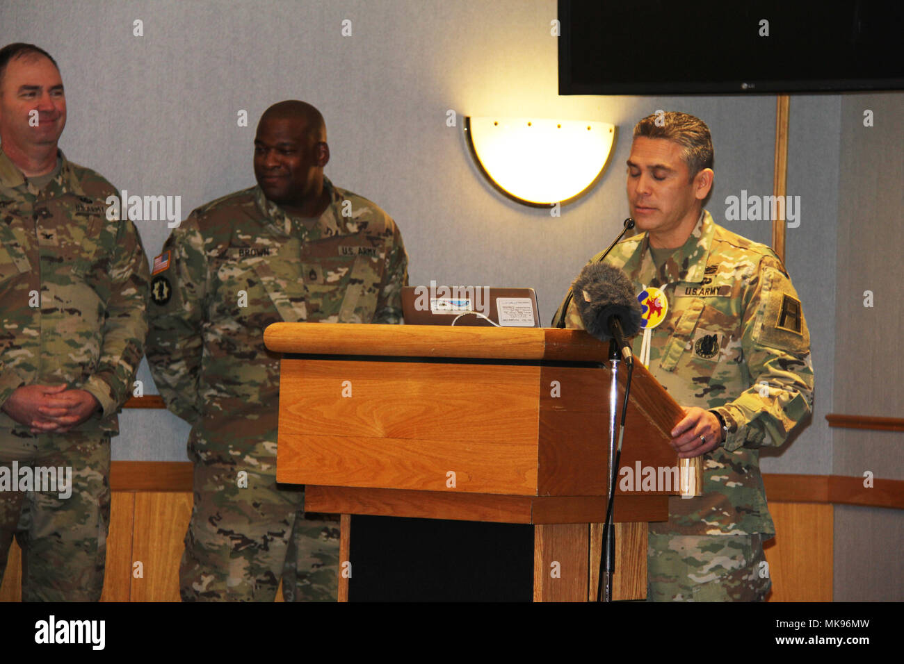 Lt. Col. Mark Woommavovah with the 181st Multi-Functional Training ...