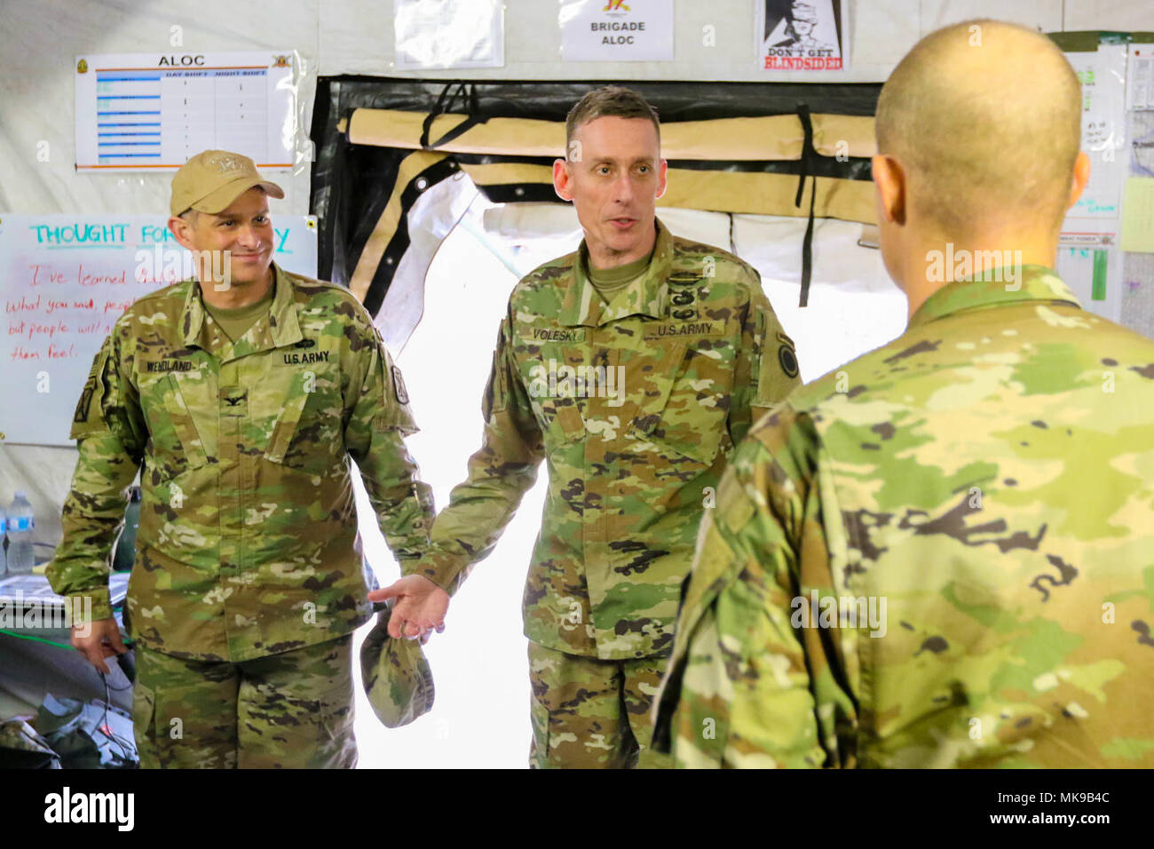 Col. Christopher Wendland (left), commander of 17th Field Artillery ...