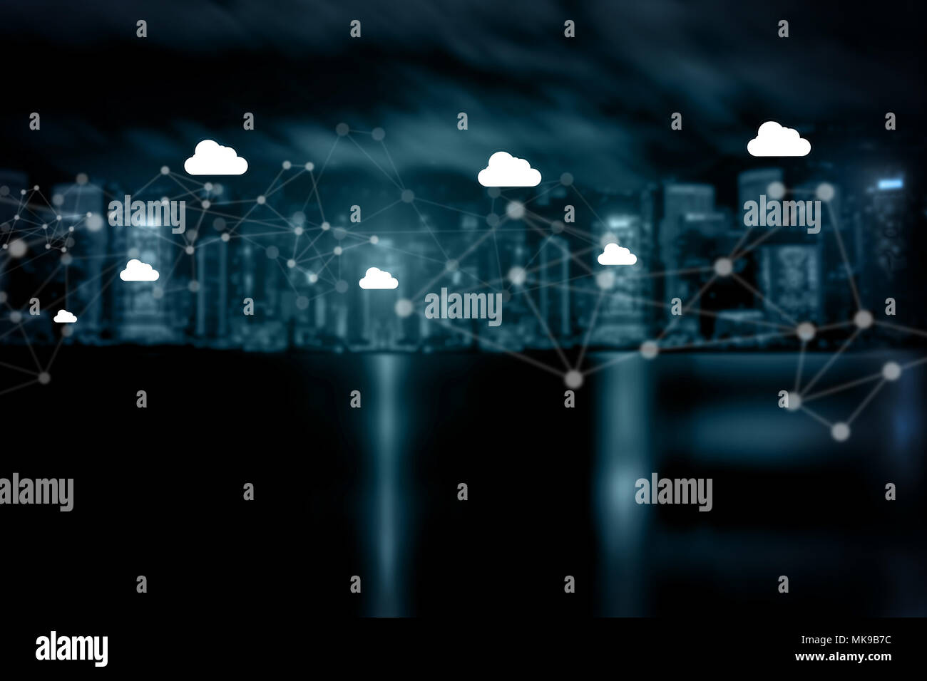 Cloud Computing diagram Network Data Storage Technology Service Stock Photo - Alamy