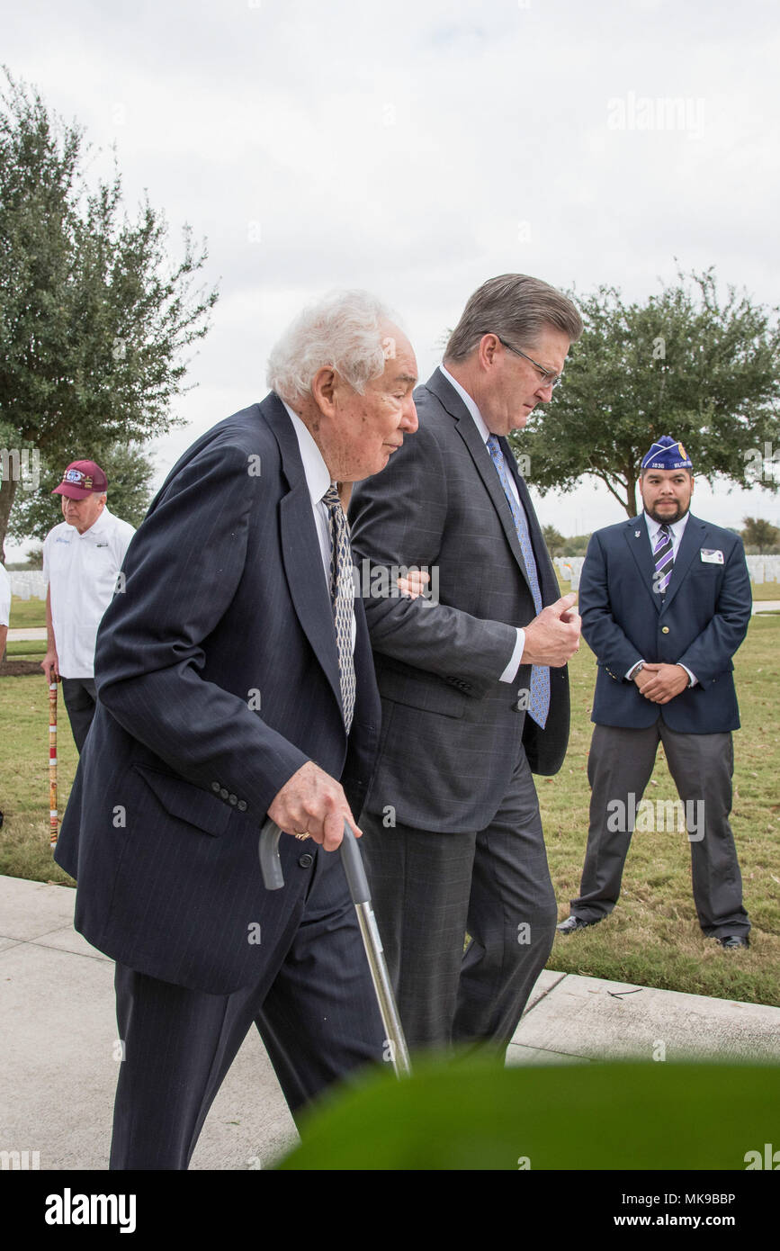 Family, friends, and comrades of retired Gen. Richard E. Cavazos, the U ...