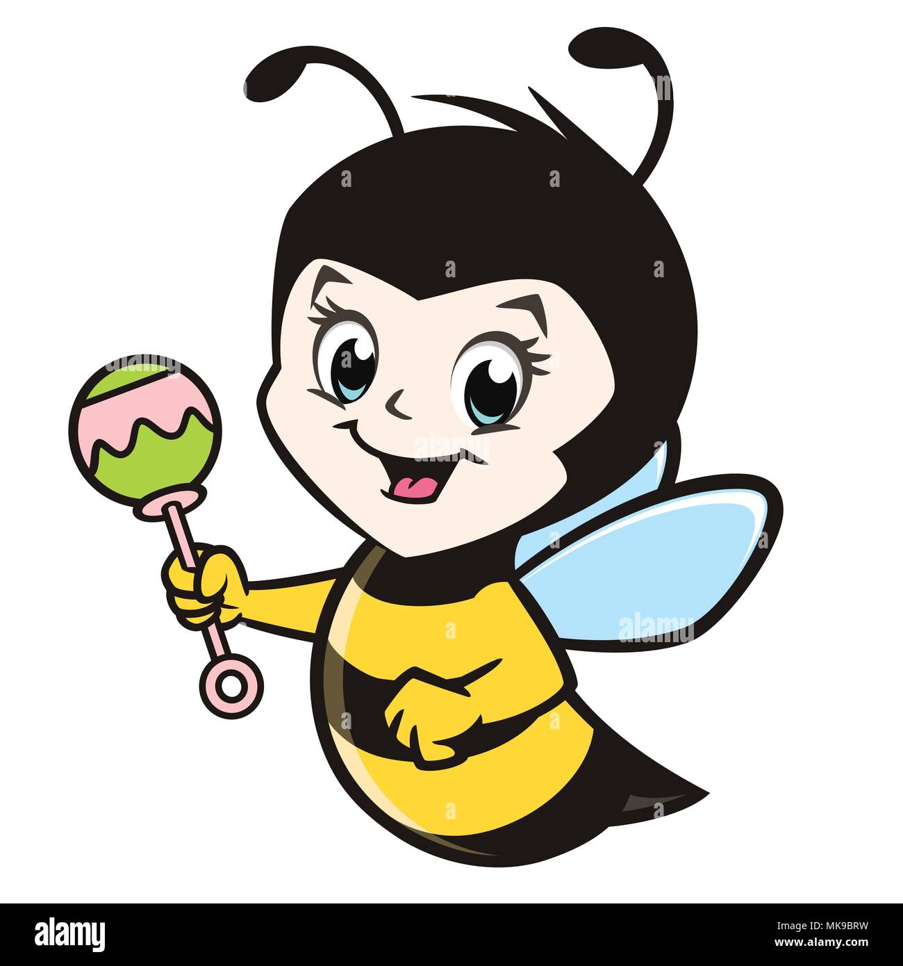 Cartoon Baby Bee Stock Vector Image & Art - Alamy
