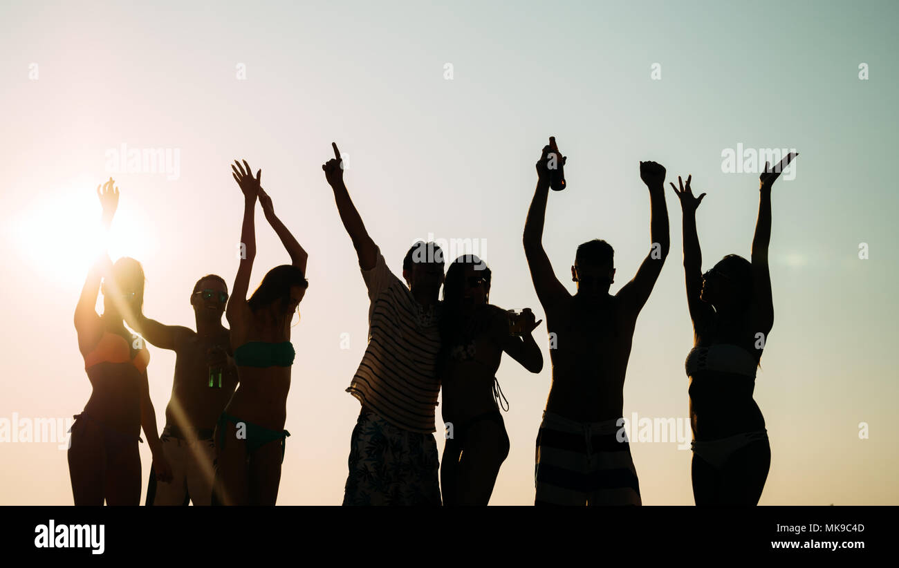 Beach party during summer Stock Photo - Alamy