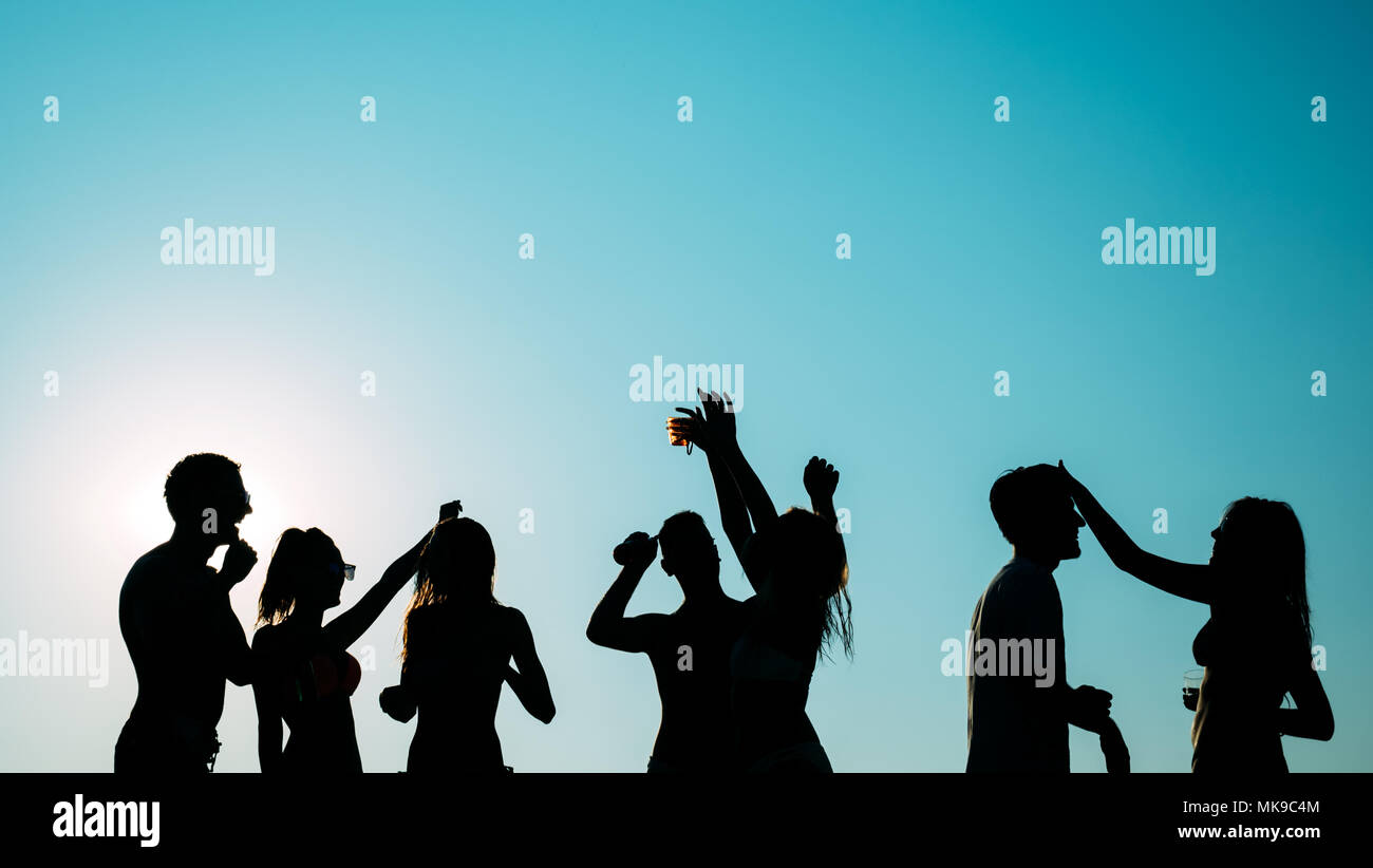 Beach party during summer Stock Photo - Alamy