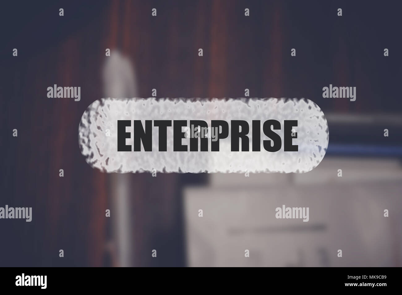 Enterprise word with blurring business background Stock Photo - Alamy