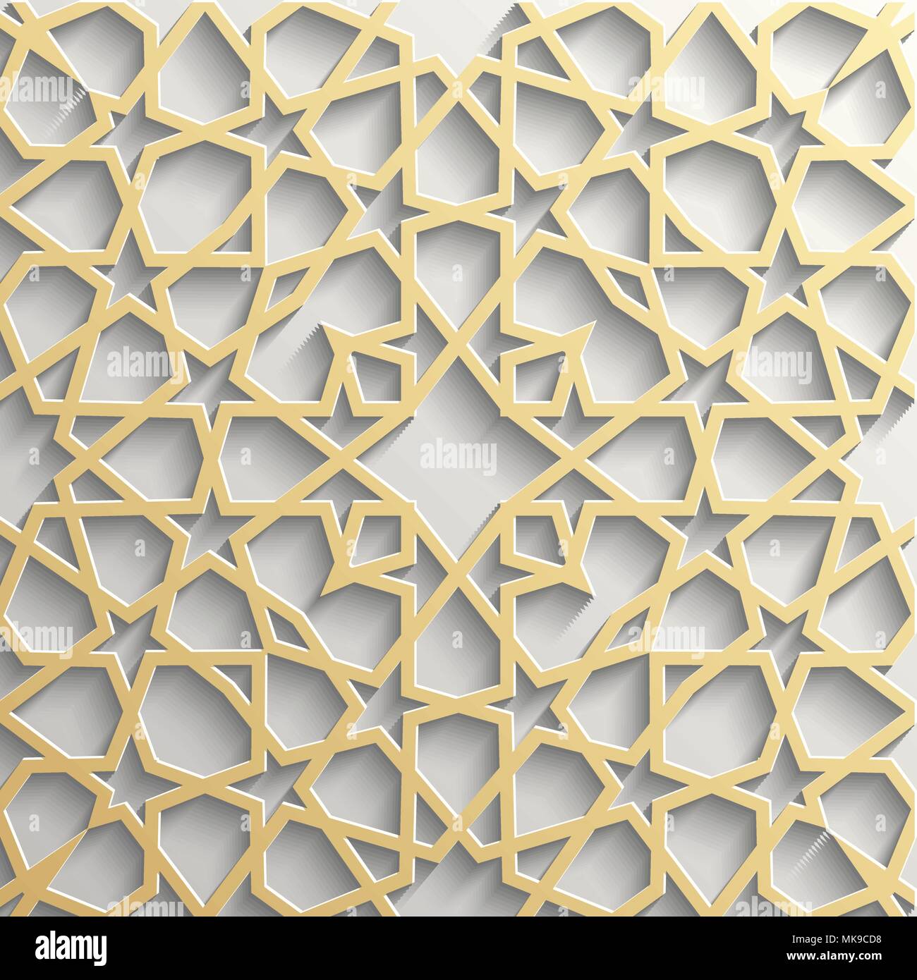 Background with 3d seamless pattern in Islamic Stock Vector Image & Art ...