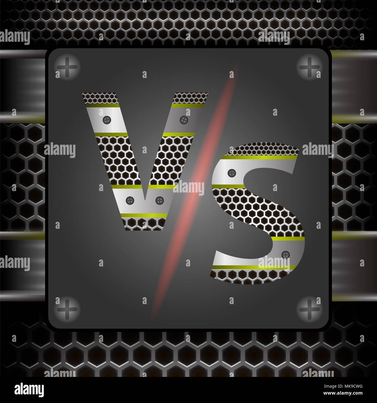 Concept of Confrontation, Final Fighting. Versus VS Letters Fight ...