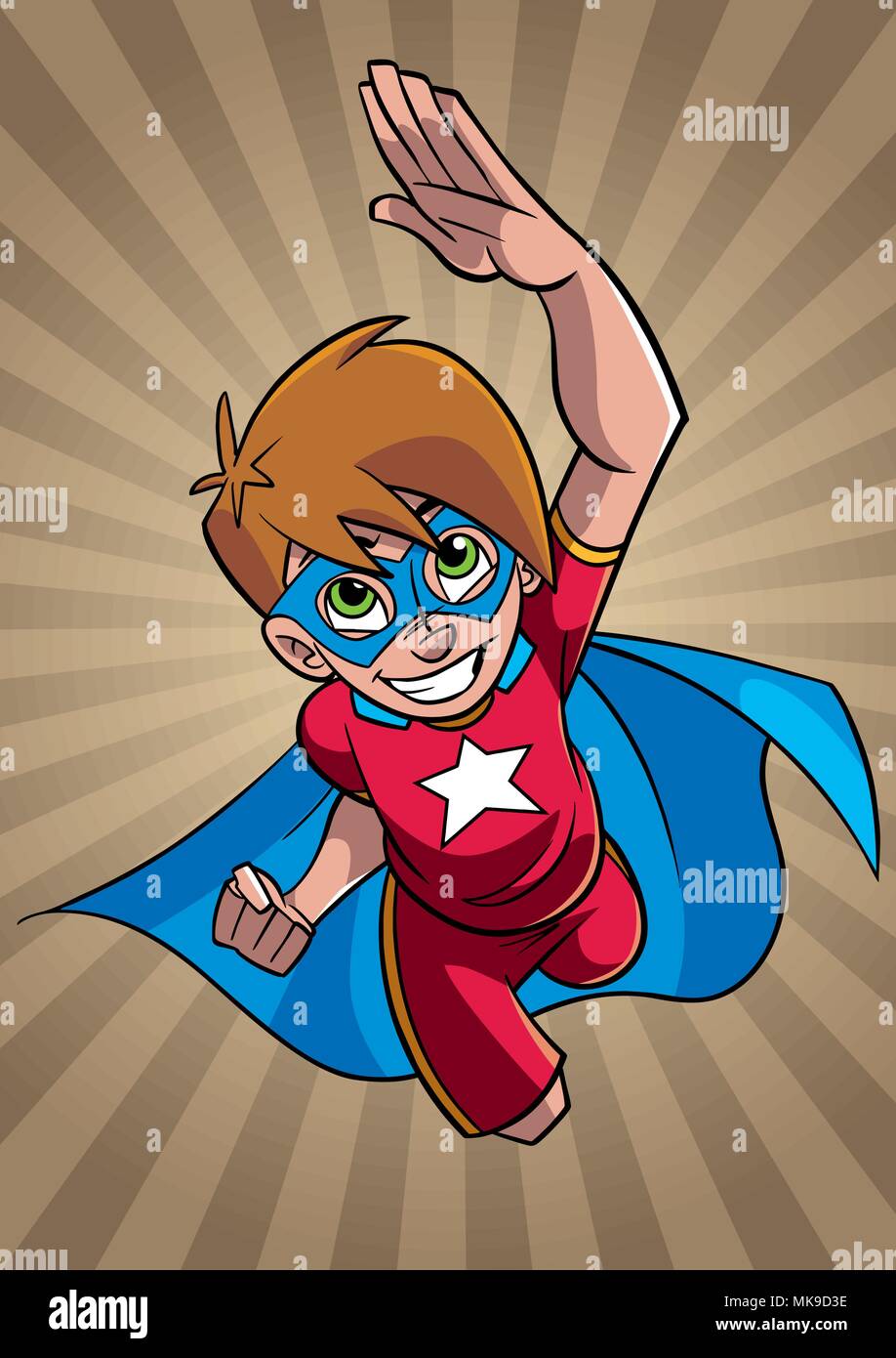 Little Super Boy Ray Light Background Stock Vector Image & Art - Alamy