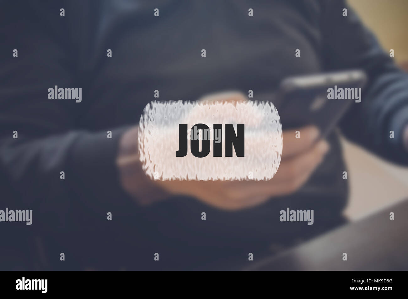 Join word with blurring business background Stock Photo - Alamy