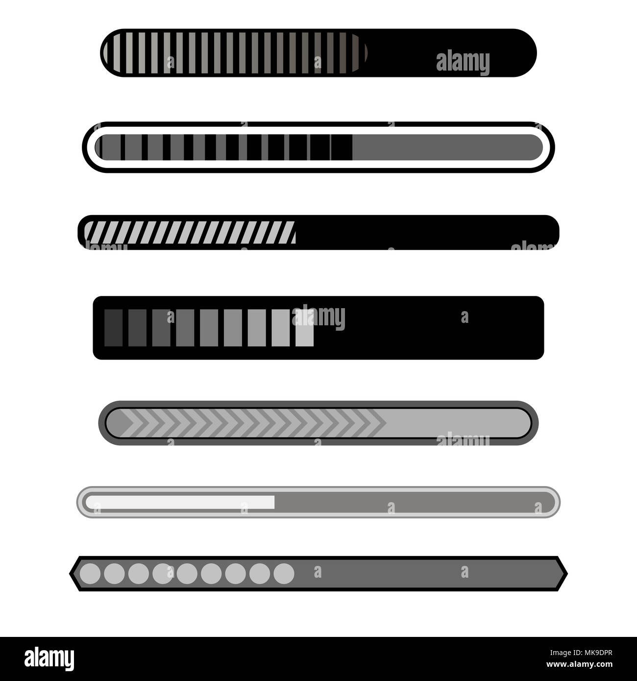 White grey progress bar hi-res stock photography and images - Alamy