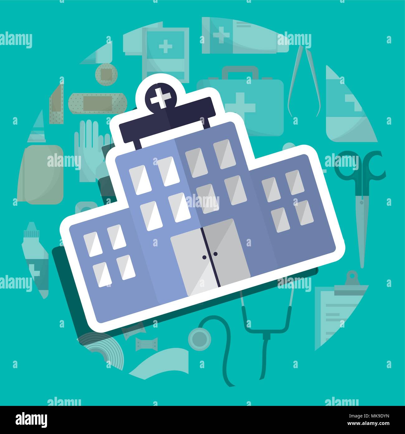 Large modern hospital Stock Vector Images - Alamy