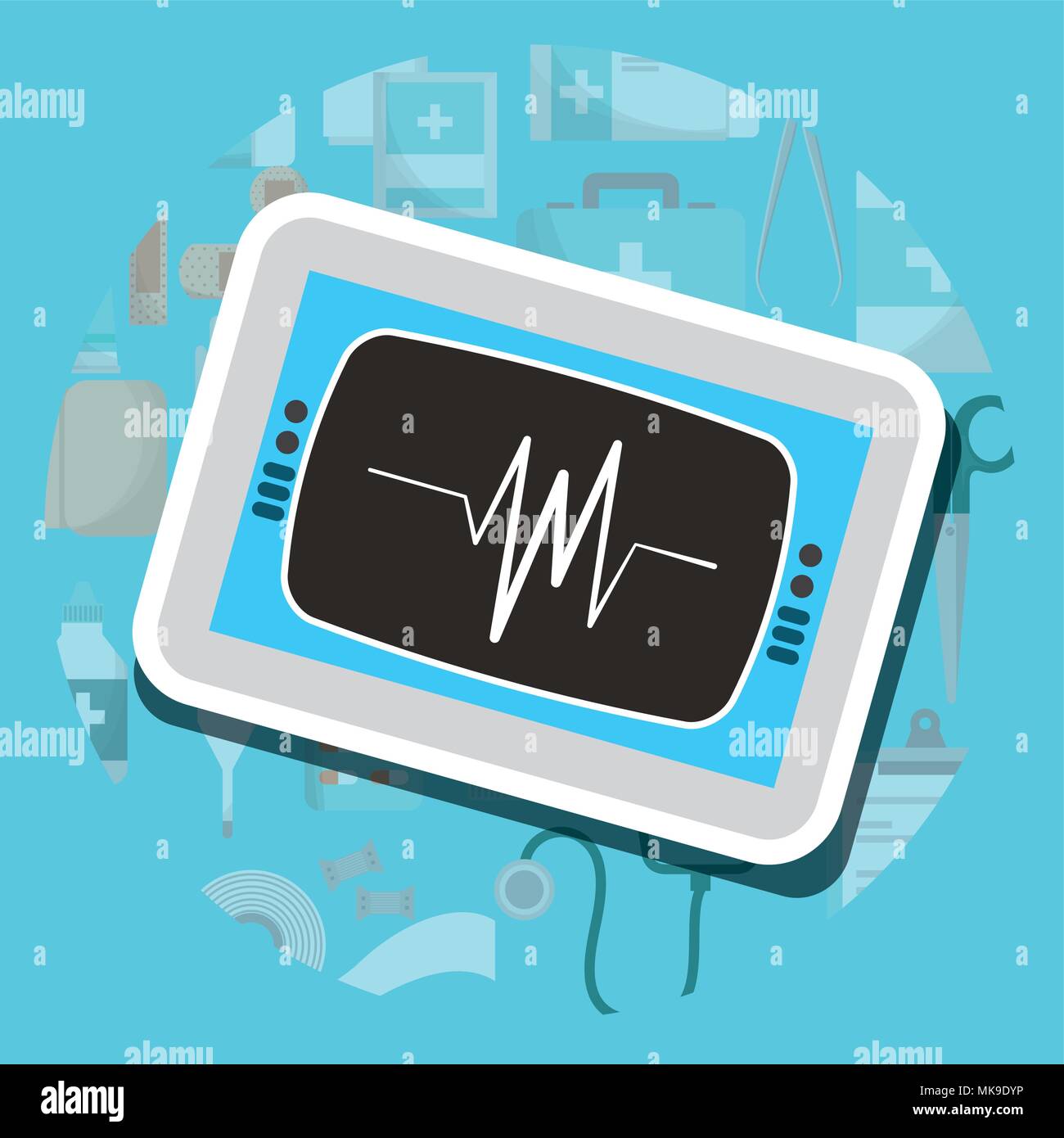 Ecg monitoring service Stock Vector Images - Alamy