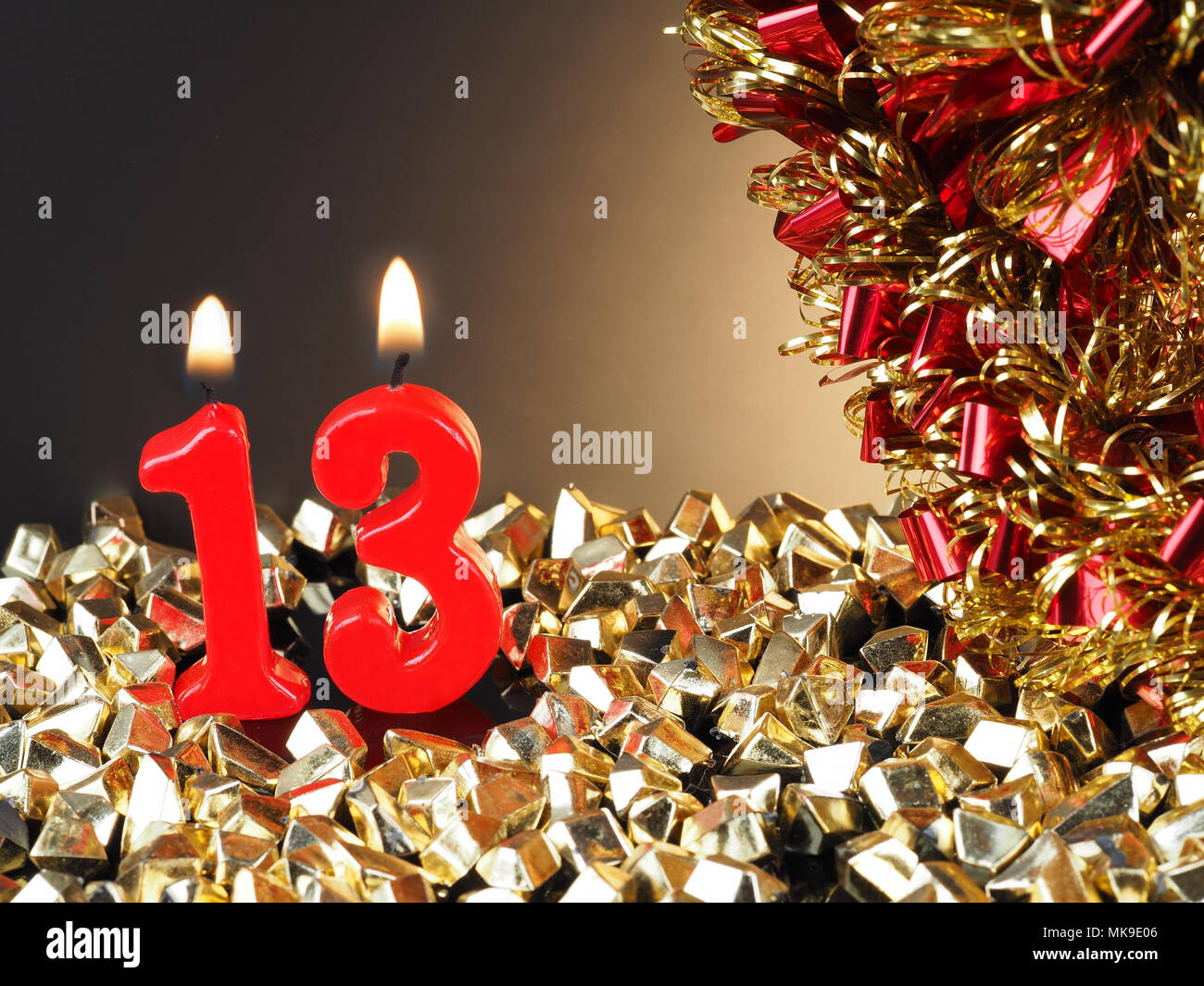 Number 13 Birthday Candle