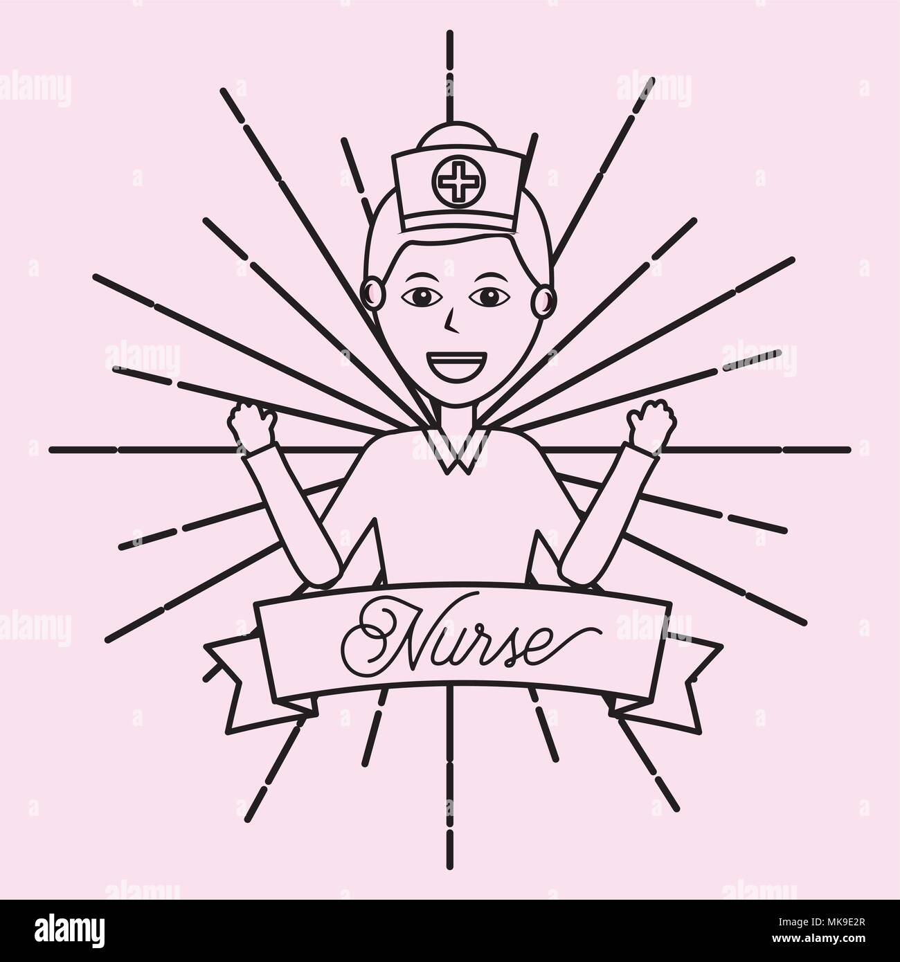 Nurse suit surgery hat Stock Vector Images - Alamy