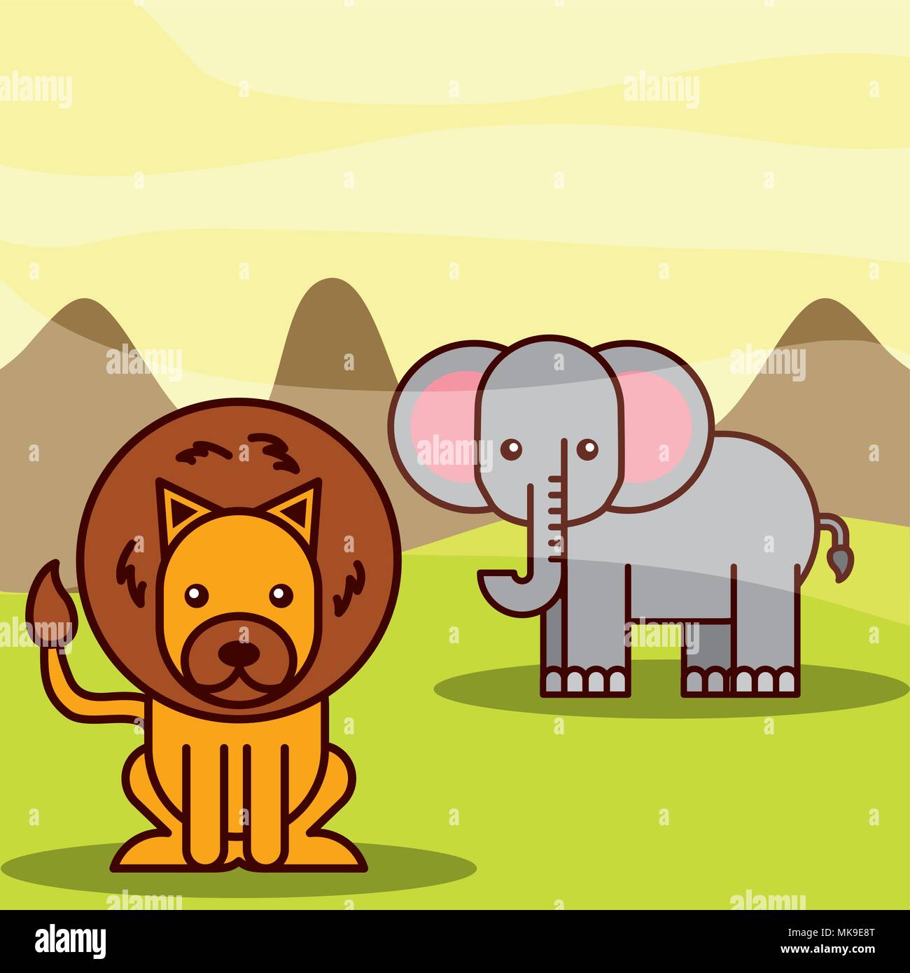 safari animals cartoon Stock Vector Image & Art - Alamy