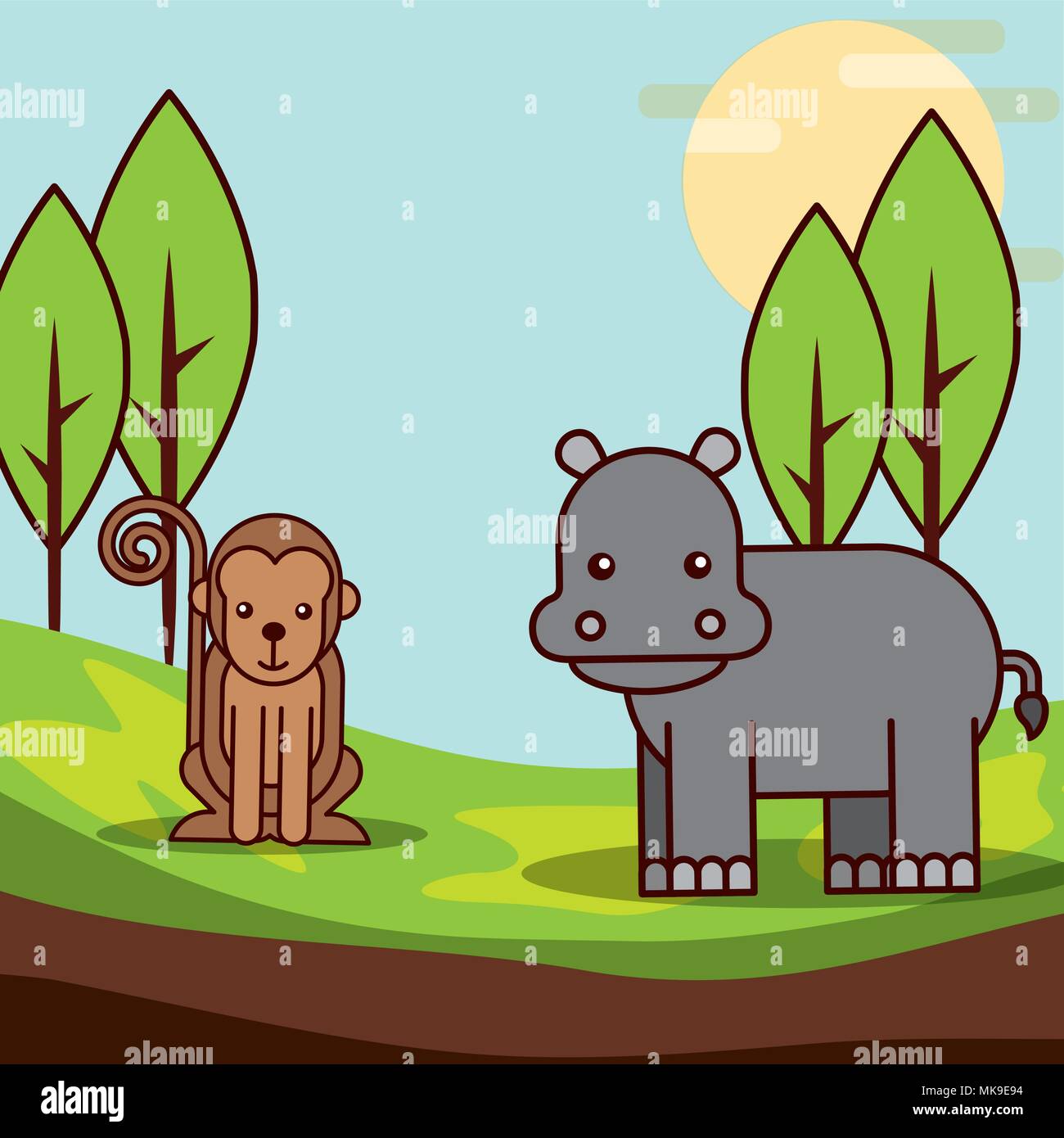 safari animals cartoon Stock Vector Image & Art - Alamy