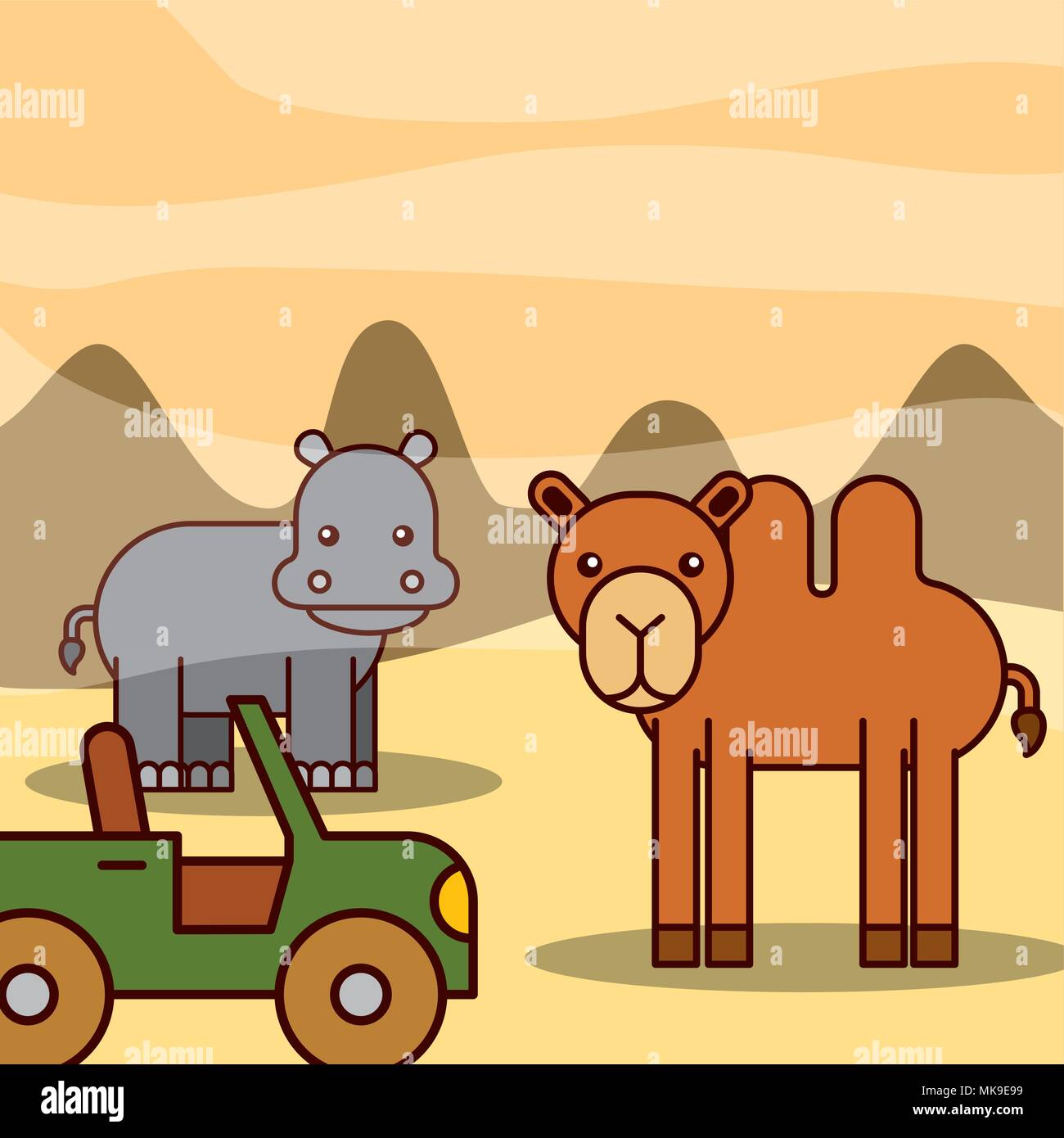 safari animals cartoon Stock Vector Image & Art - Alamy