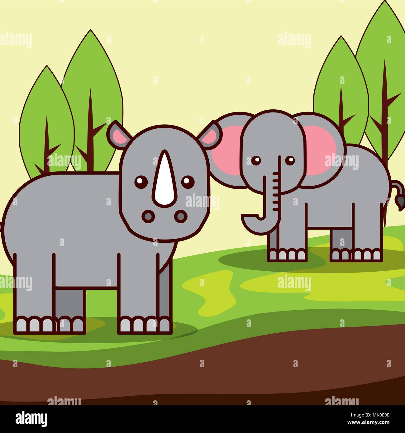 safari animals cartoon Stock Vector Image & Art - Alamy