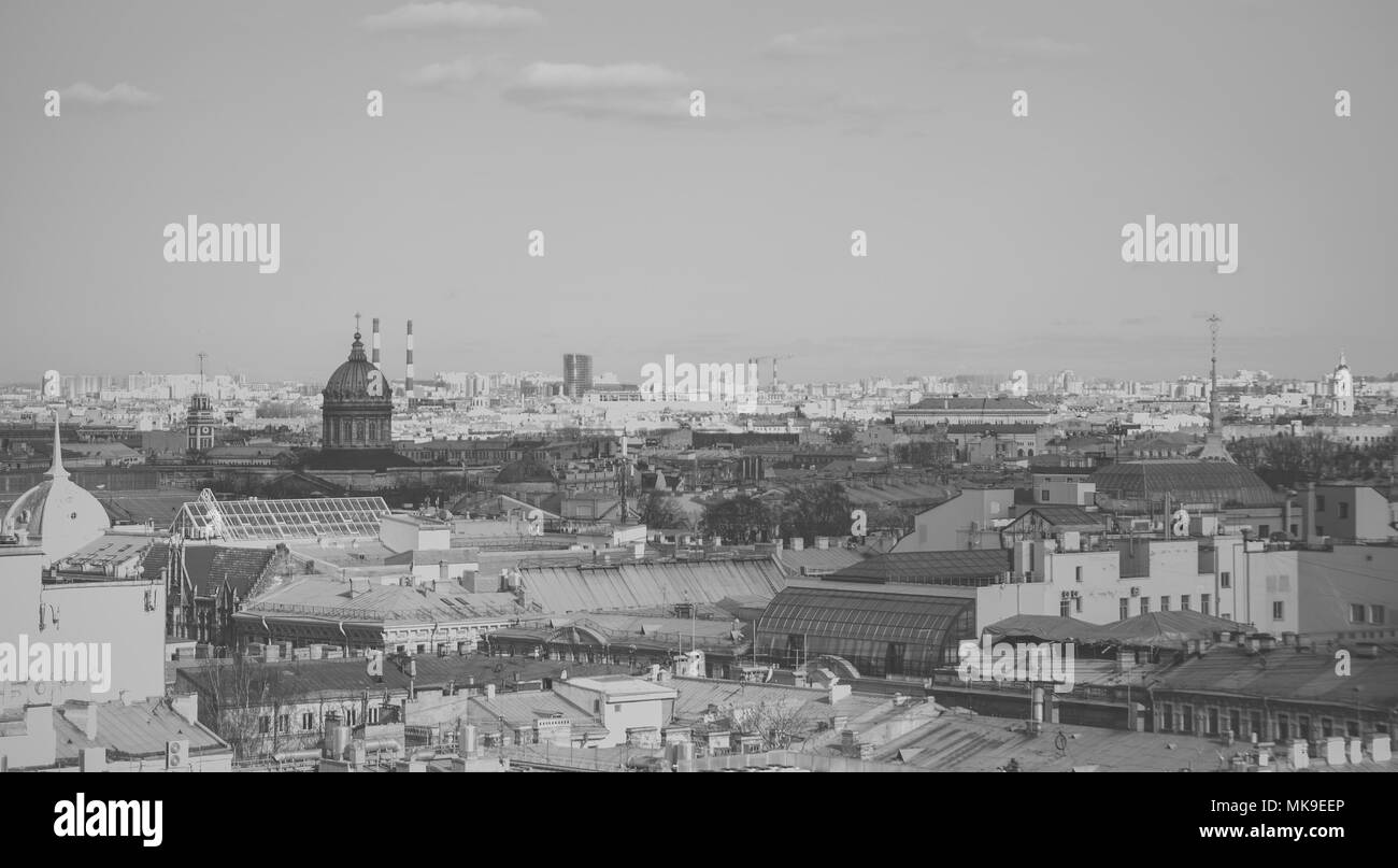 Aerial view old church st Black and White Stock Photos & Images - Alamy