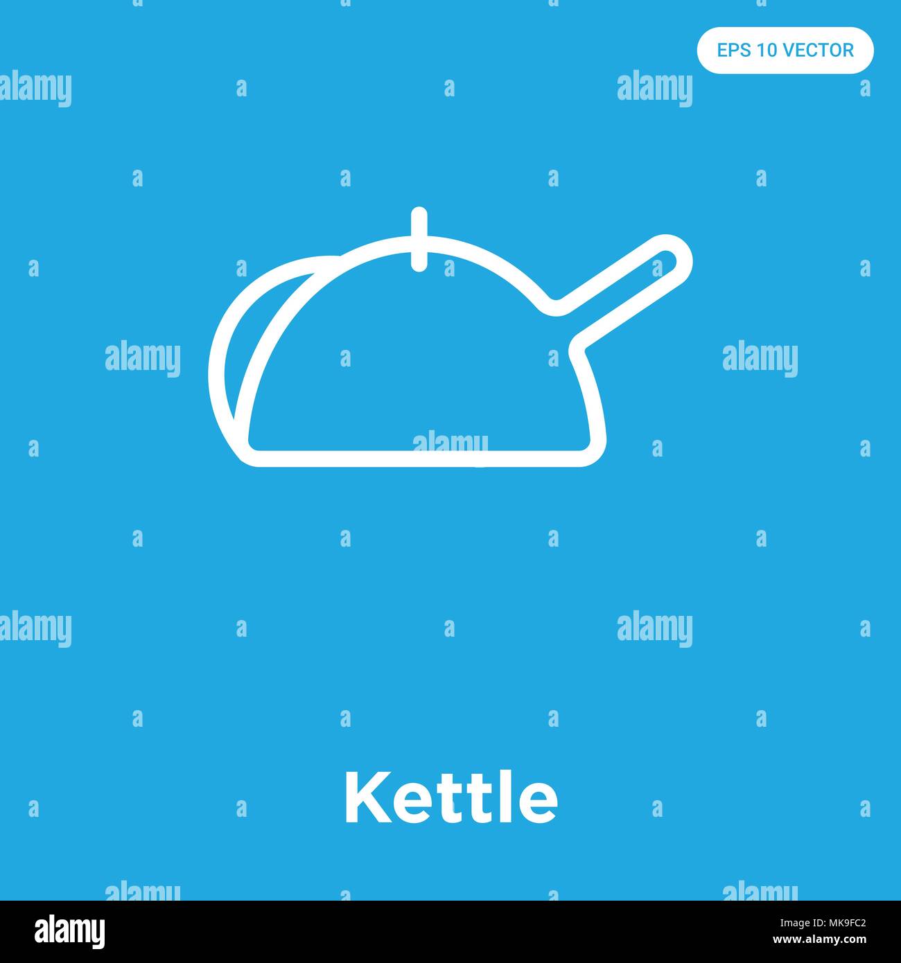 Blue line kettle handle icon hi-res stock photography and images - Alamy