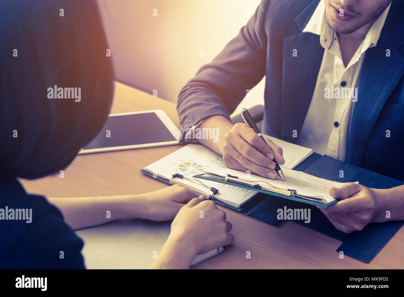 Supervisor meeting with employee hi-res stock photography and images ...