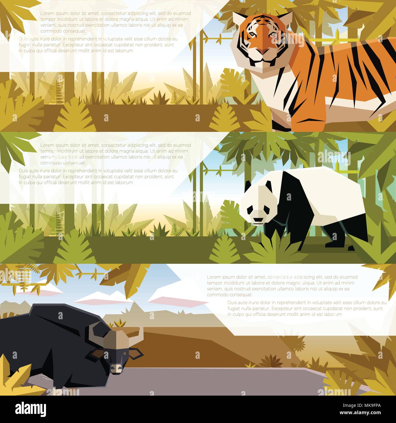 Indian tiger green background Stock Vector Images - Alamy