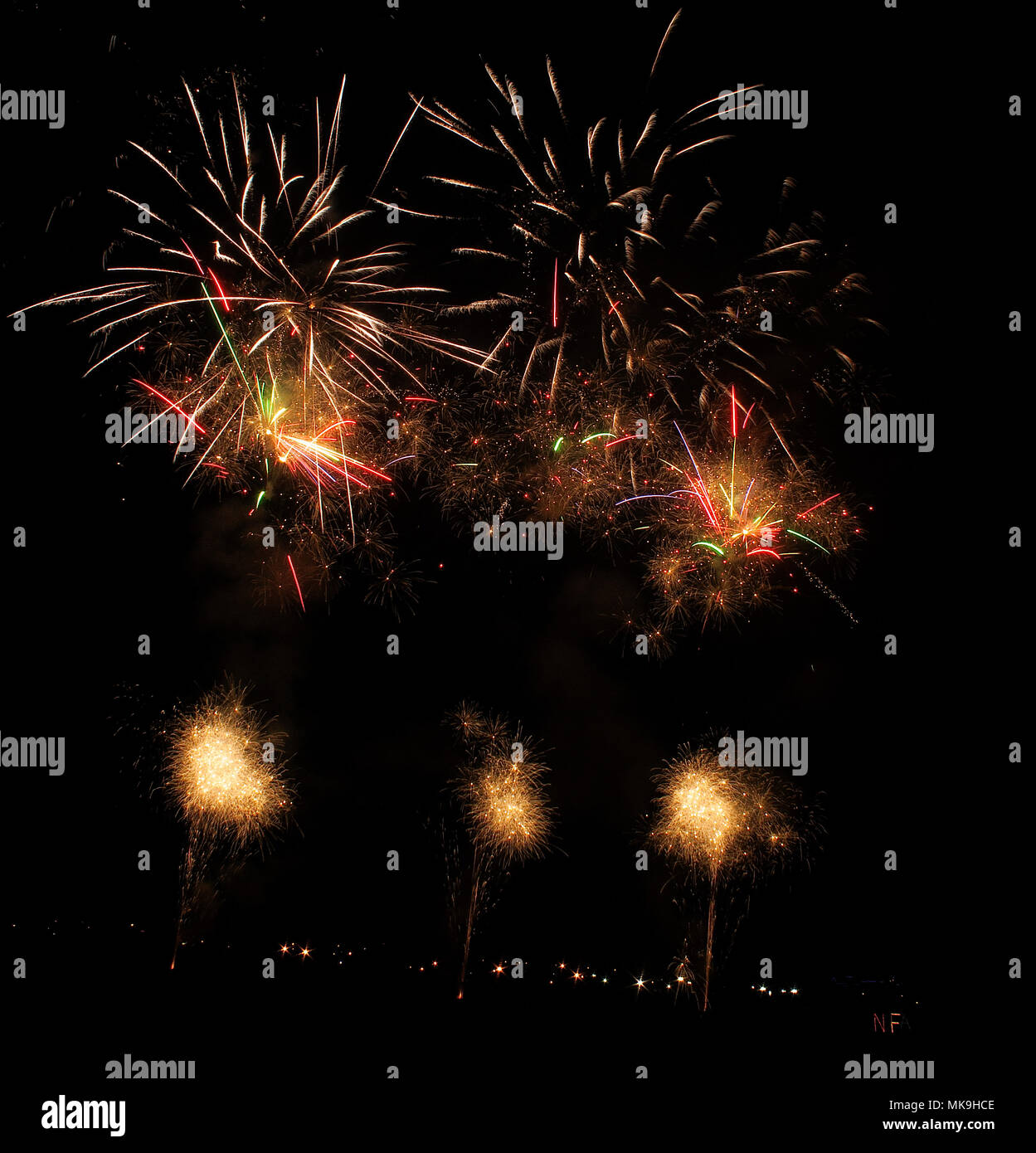 A huge Display of Fireworks at the Sioux Falls Fairgrounds during a ...
