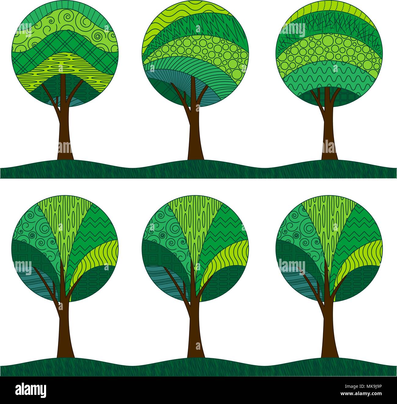 Horizontal tree trunk Stock Vector Images - Alamy